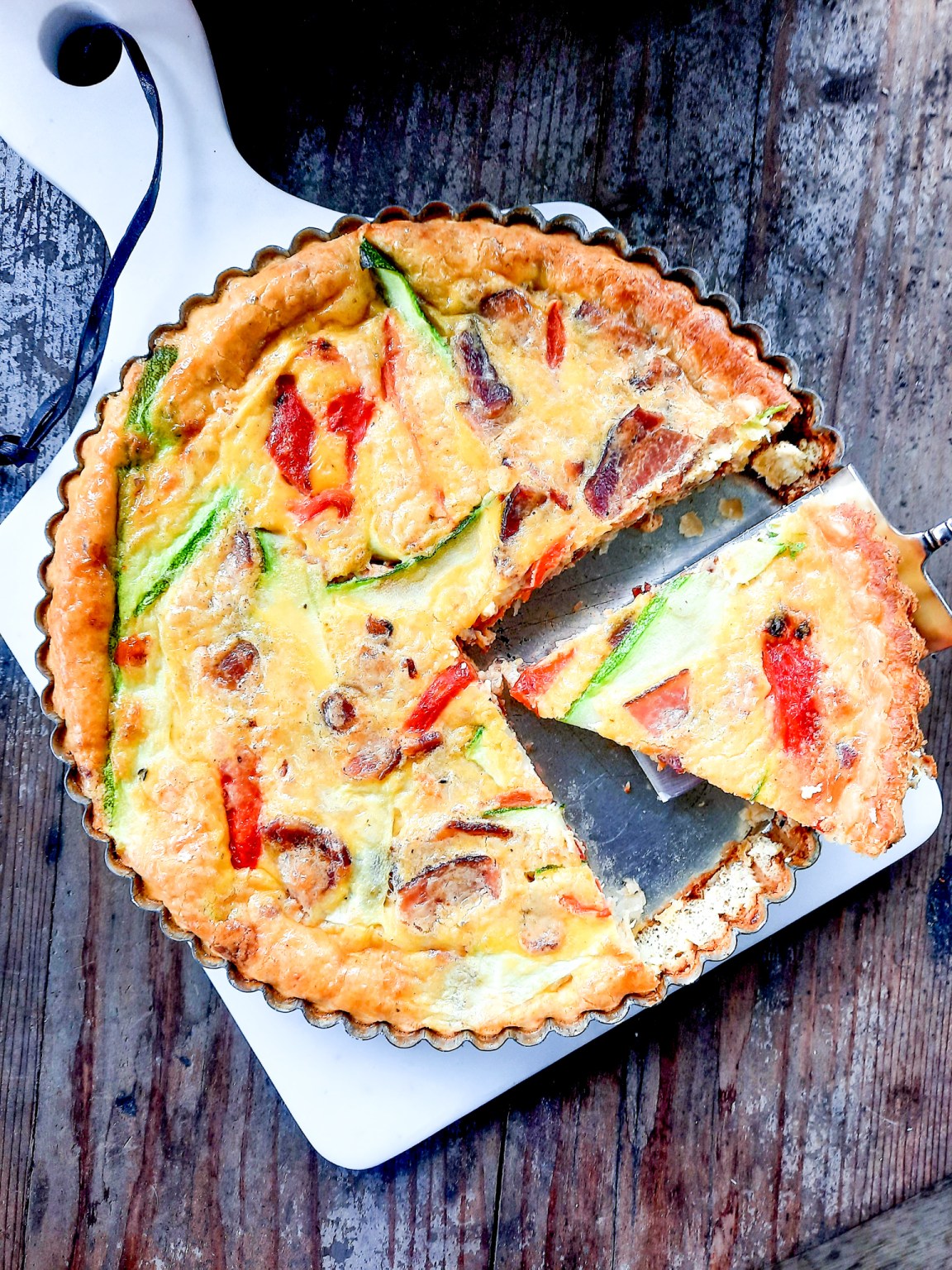 New Woman Cheese, Bacon, Zucchini and Roasted Red Pepper Quiche - OUT ...